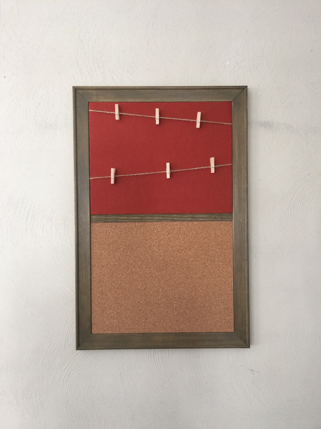 Burnt Orange Wall Decor Bulletin Board Framed Corkboard | Etsy