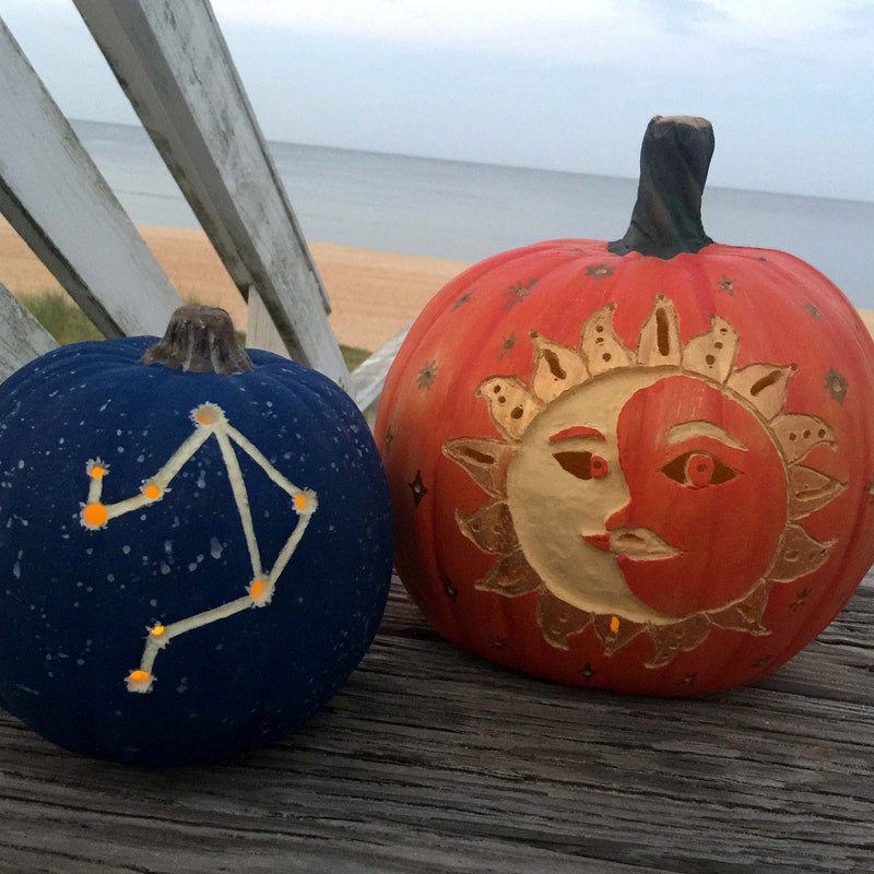 Sun Pumpkin Carved - Etsy
