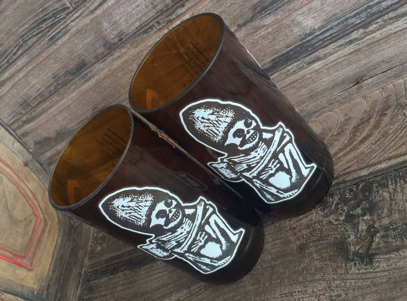 Rogue Dead Guy Ale Beer Bottle Glasses Set of 2 Recycled | Etsy
