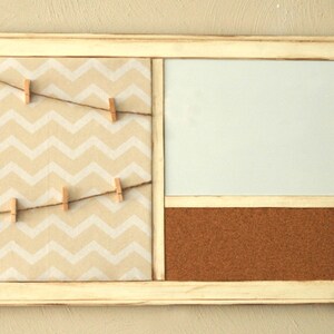 Memory Board, Clothespin Picture Frame With Chevron Memo Board ...