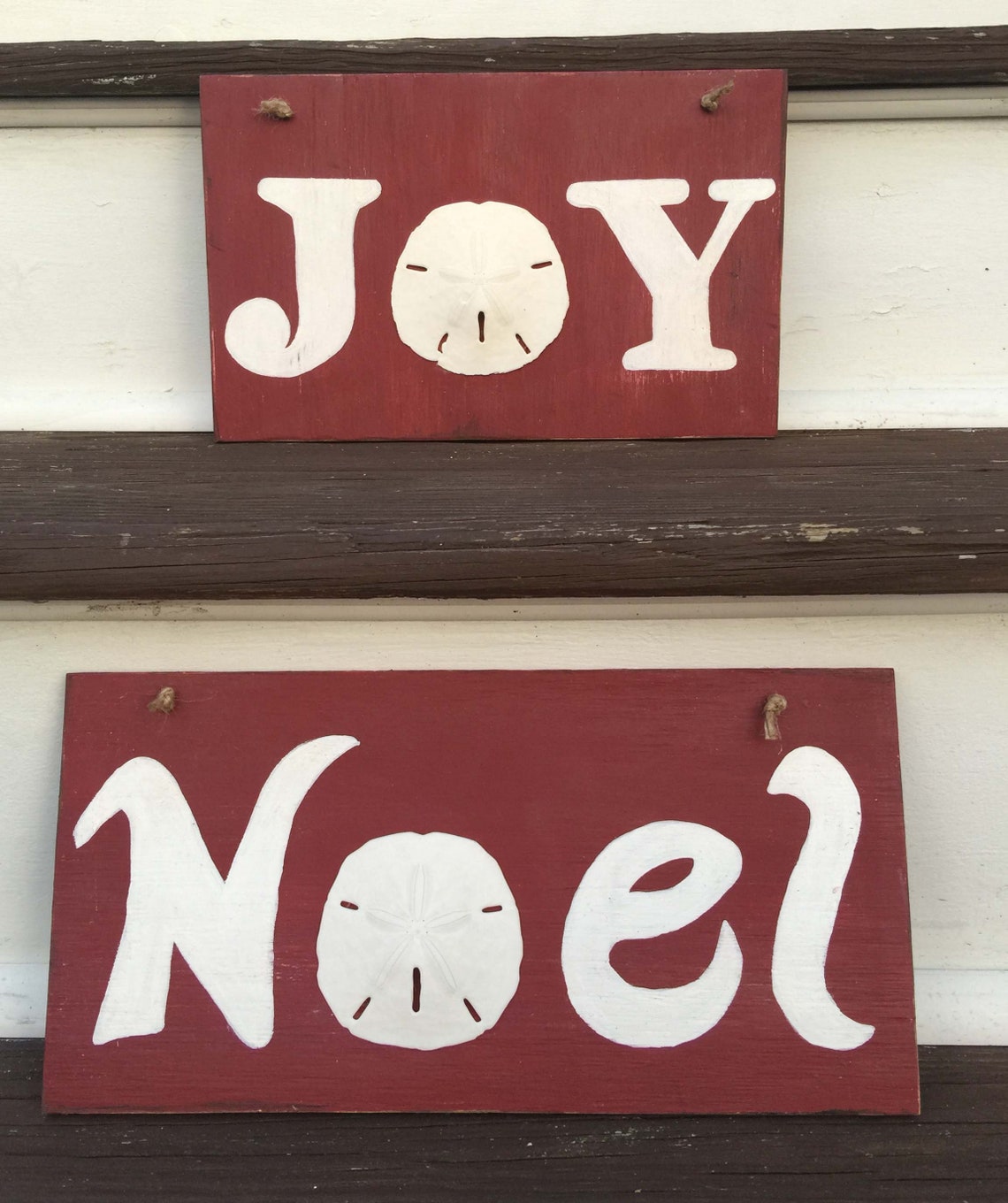Noel Sign Hand Painted Christmas Sign Beach Sign with Sand | Etsy