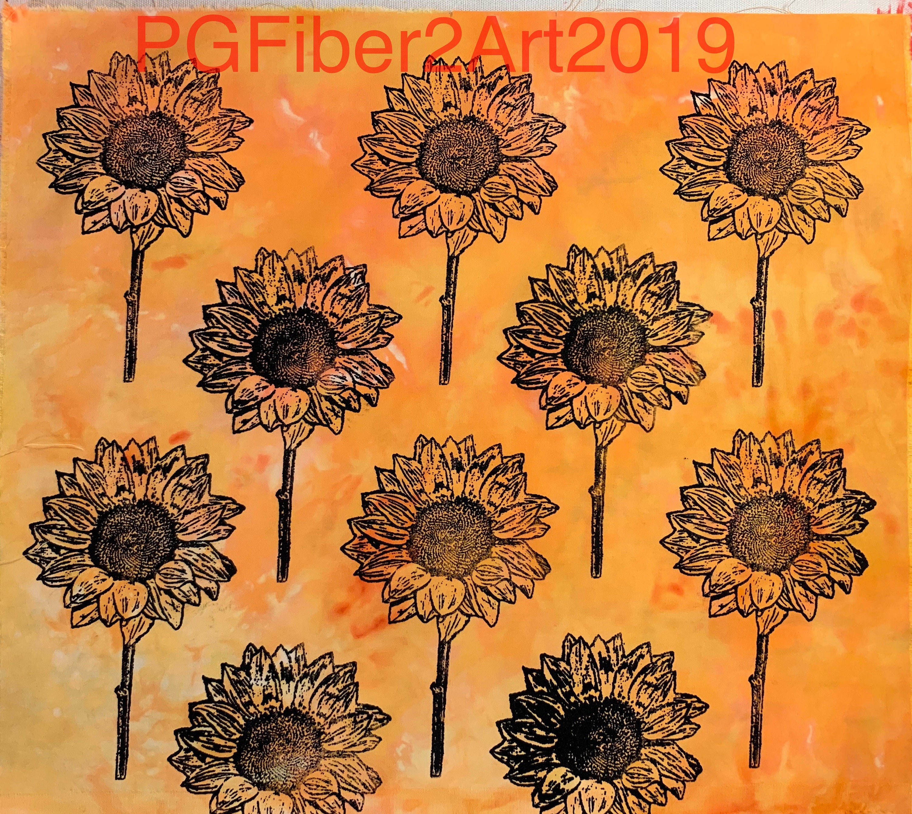 Thermofax Stemmed Sunflower Screen - Etsy