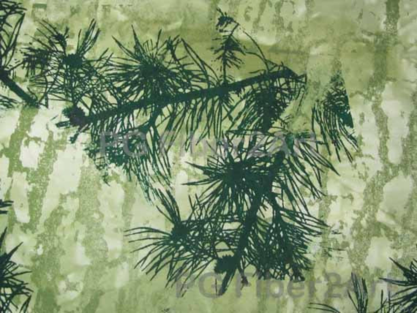 Thermofax Pine Branch Screen - Etsy