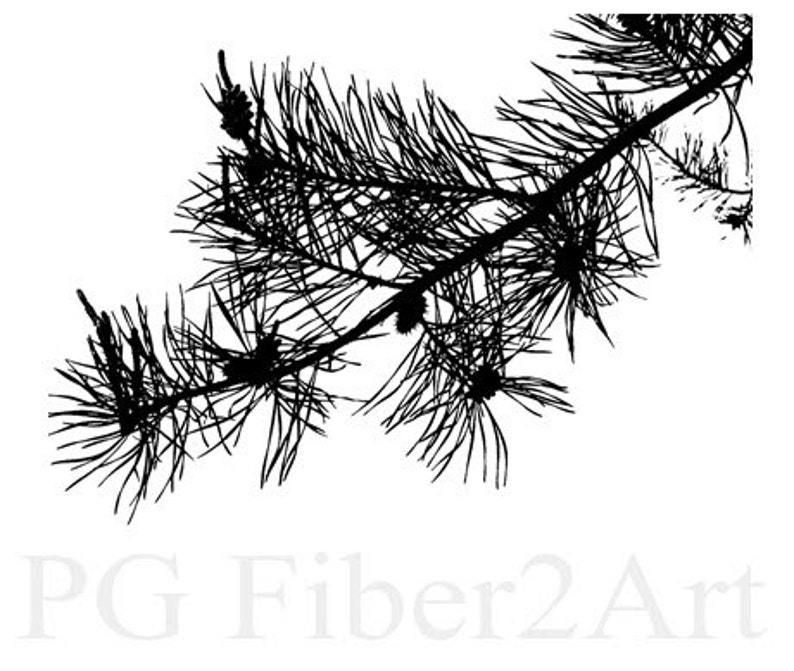 Thermofax Pine Branch Screen - Etsy