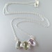Delicate Gemstone Trio Pendant - Green Amethyst, Lemon Quartz, Amethyst ...