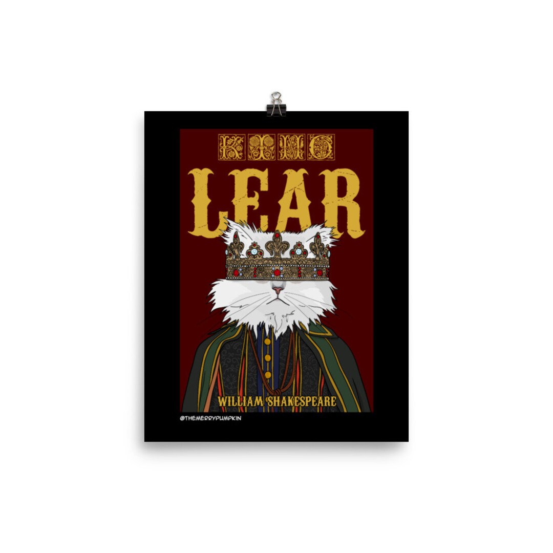 King Lear Shakespeare Cat Poster - Etsy