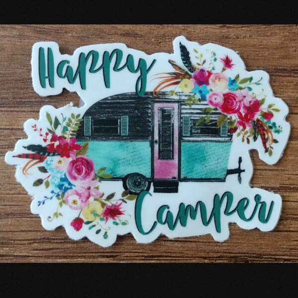 Happy Camper Decal - Etsy