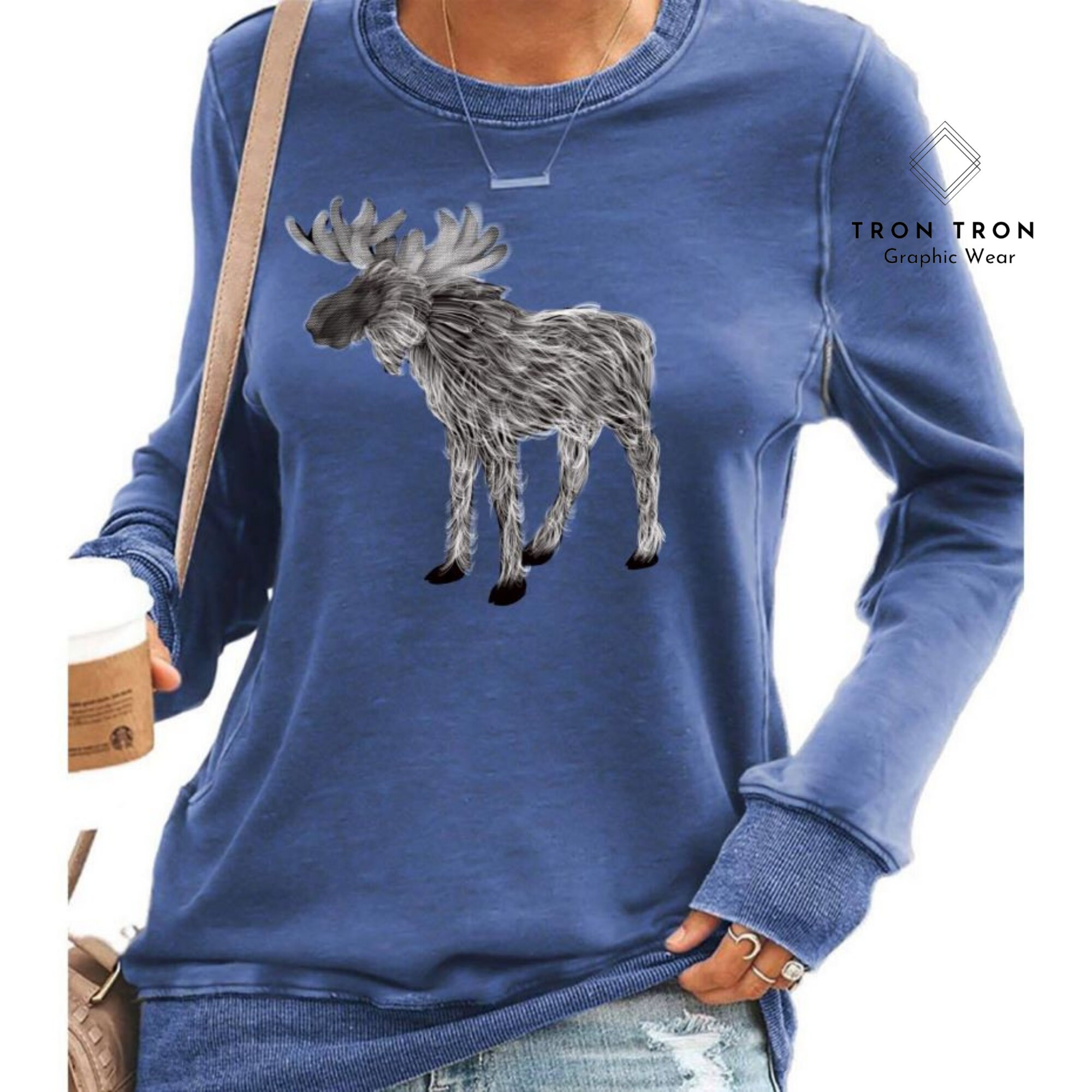 Shaggy Moose camiseta gráfica camisa de animales salvajes - Etsy España