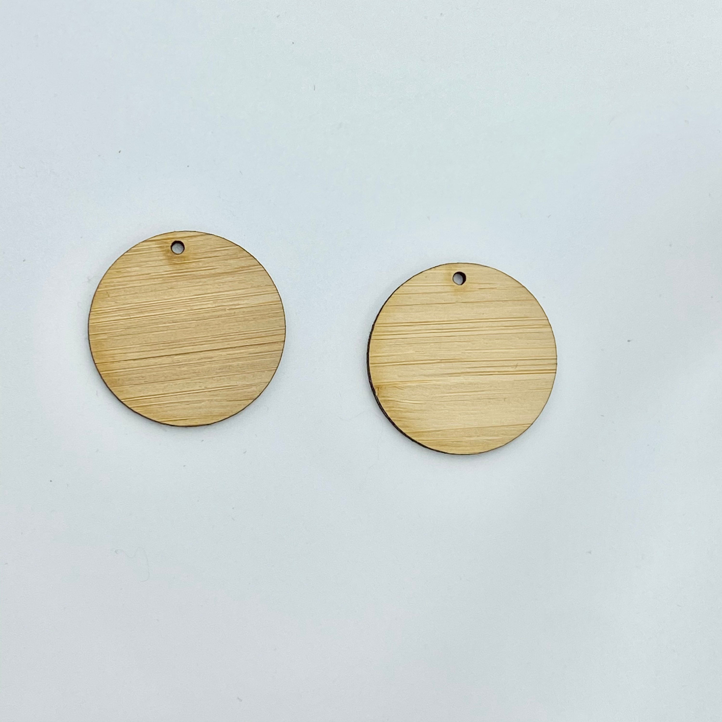 Light Bamboo Timber Circle With Hole Earring Blanks Timber | Etsy Australia