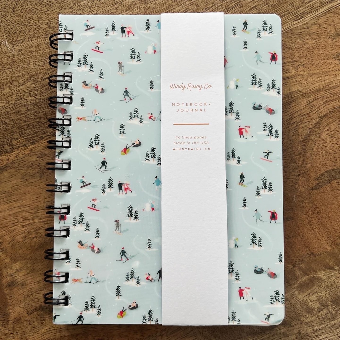 Spiral Bound Winter Sports Journal, Ski Notebook, Snowboard Journal ...