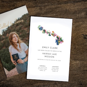 Hawaii Missionary Farewell Invitation: Floral Design (digital ...