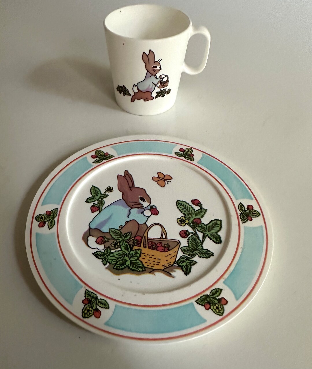 Chilton Peter Rabbit Plastic Dishes, Plate and Cup USA - Etsy