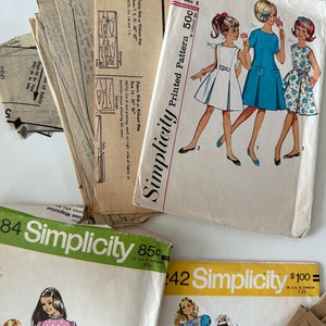 Vintage Girls Sewing Patterns Child Size 8, Lot of 3 Assorted Dress ...
