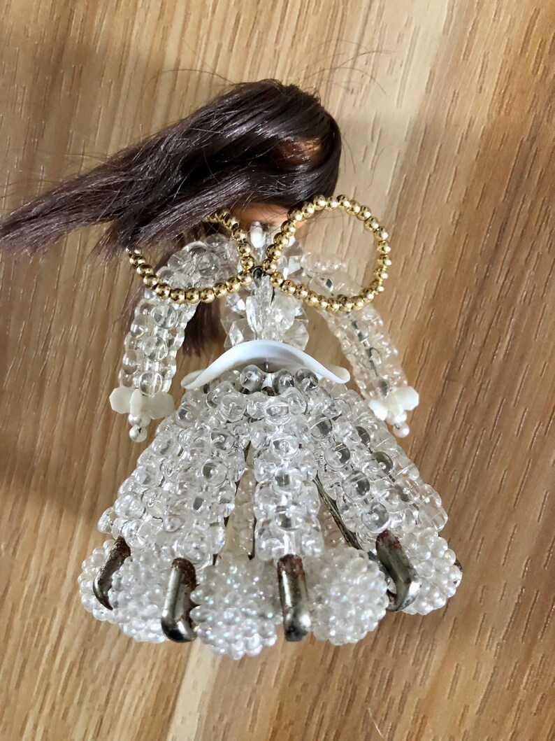 Vintage Beaded Angel Retro Folk Art Safety Pin Christmas - Etsy