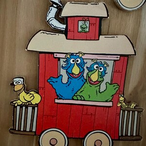 Vintage 70s Sesame Street Wall Decor Train With Muppet Characters - Etsy