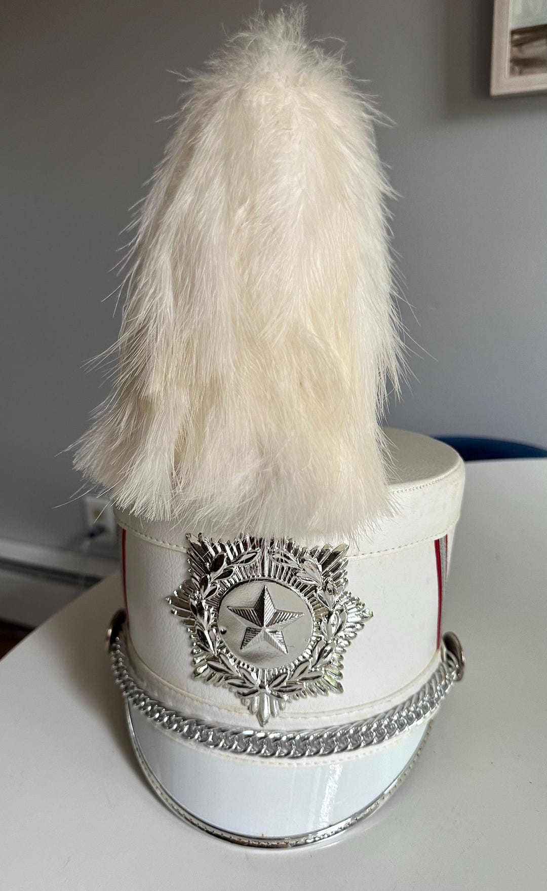 Vintage Shako Marching Band Hat, Halloween Costume Cosplay Hat Size ...