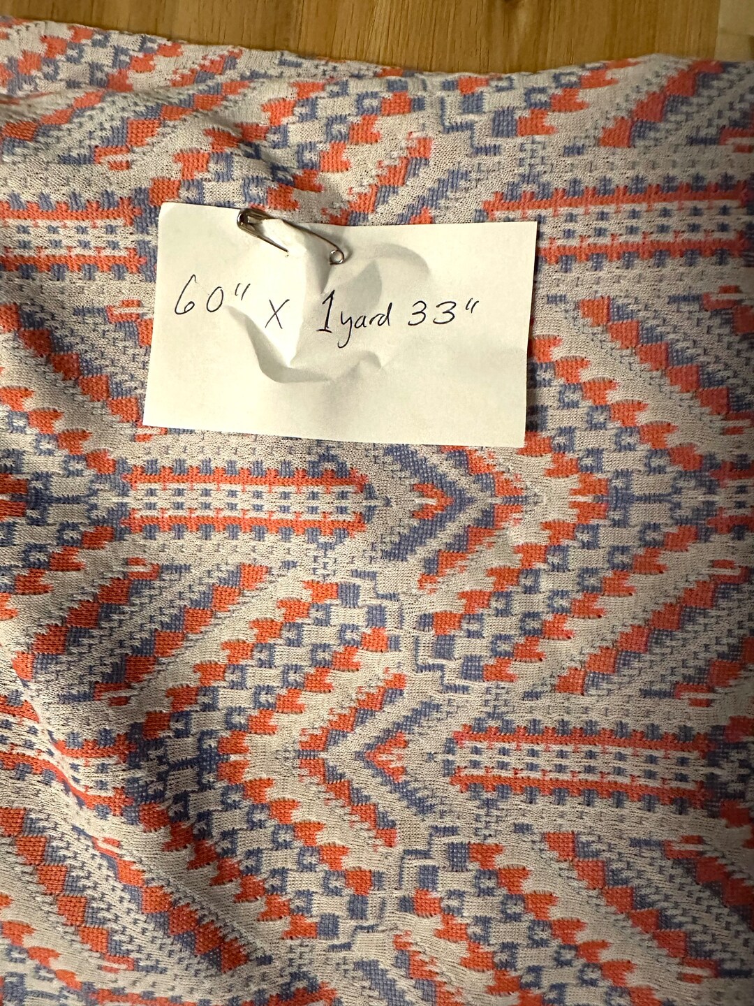 1 Yard 33 Double Knit Print Fabric Vintage Double Knit Uncut Yardage 60 ...