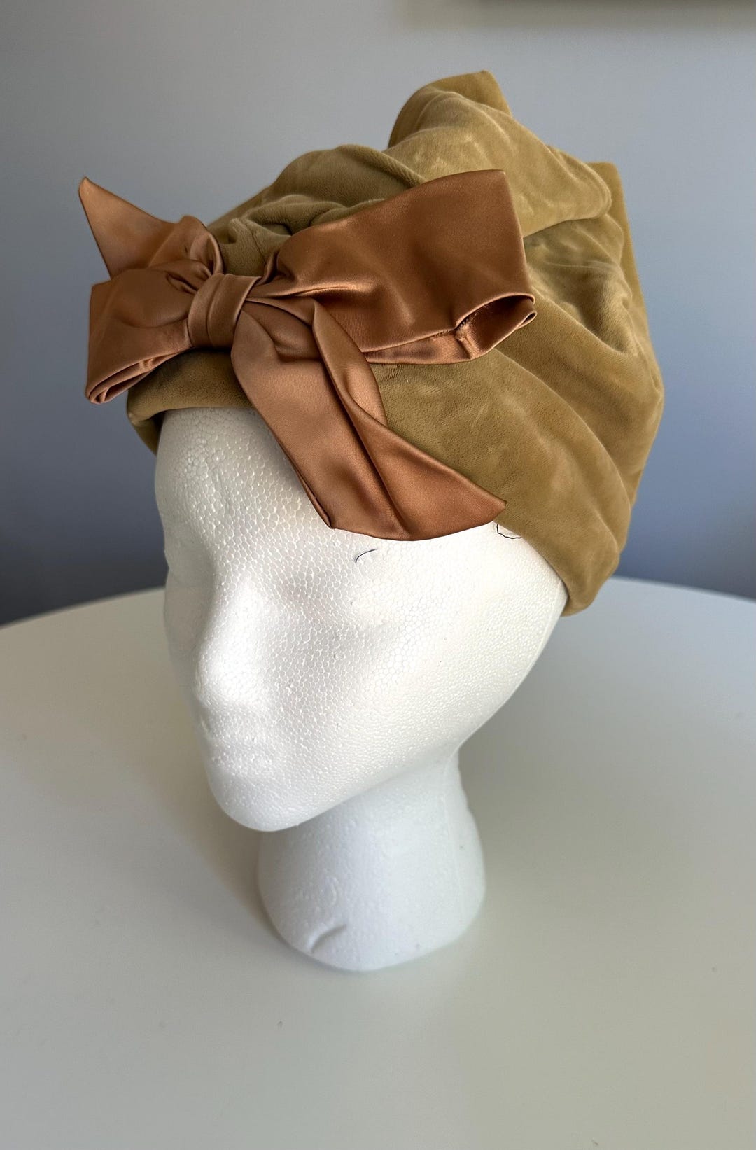 Vintage Womens Velvet Cloche Hat W/ Satin Bow Union Made USA - Etsy