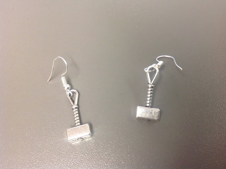 Thor's Hammer Earrings Mjolnir Earrings Thor Earrings | Etsy