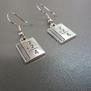 Math Earrings, Maths Earrings, Sum Earrings, Maths Book Earrings ...