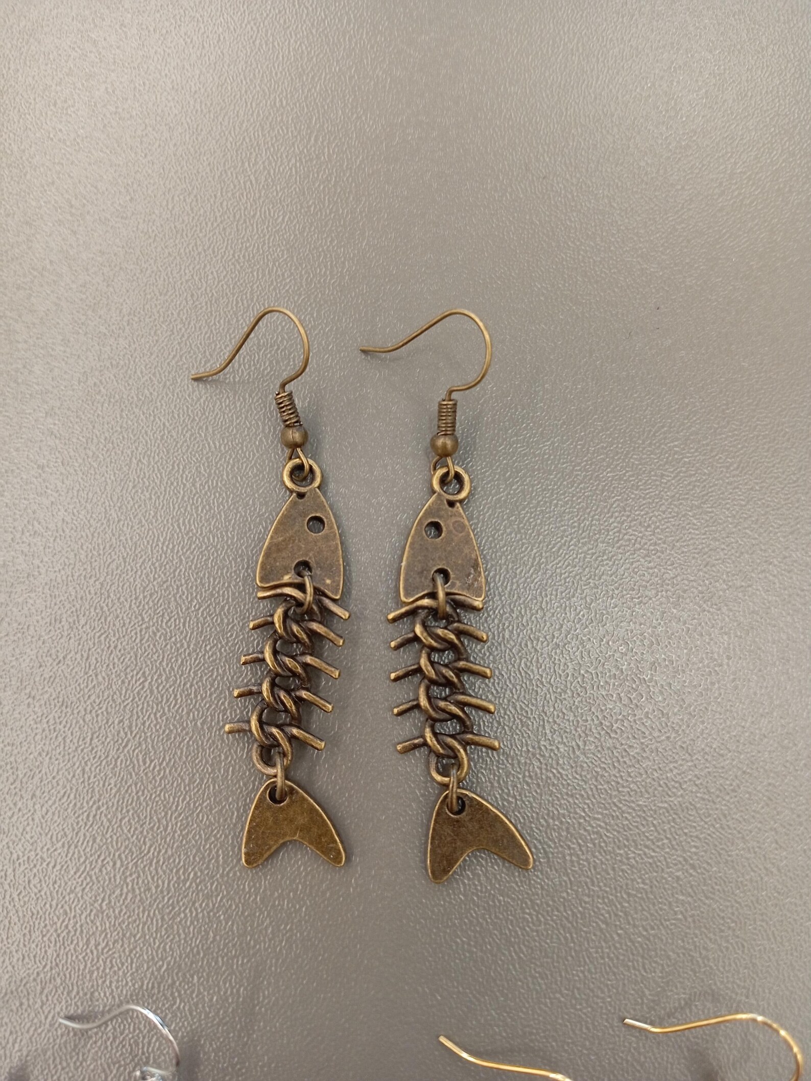 Fish Bone Earrings, Fish Earrings, Skeleton Earrings, Fish Skeleton ...