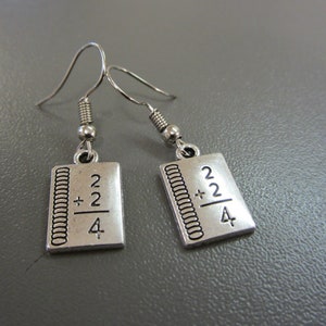 Math Earrings, Maths Earrings, Sum Earrings, Maths Book Earrings ...