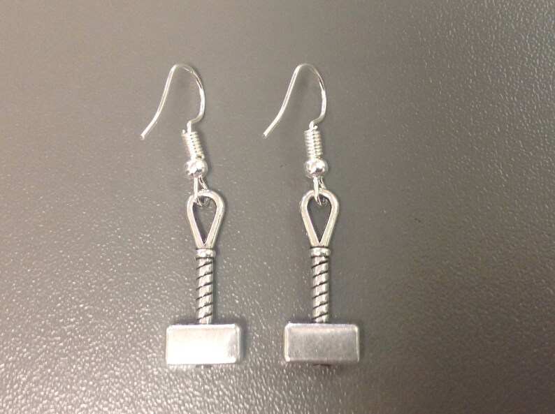 Thor's Hammer Earrings Mjolnir Earrings Thor Earrings | Etsy