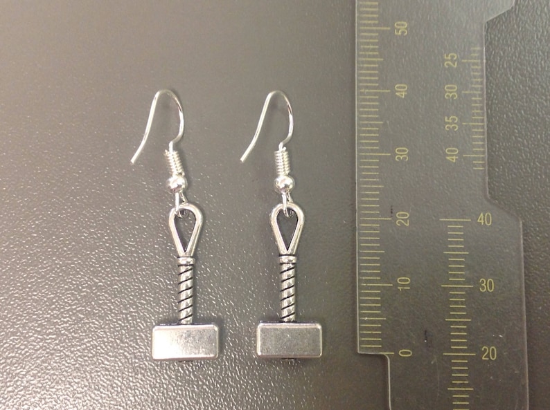 Thor's Hammer Earrings Mjolnir Earrings Thor Earrings | Etsy