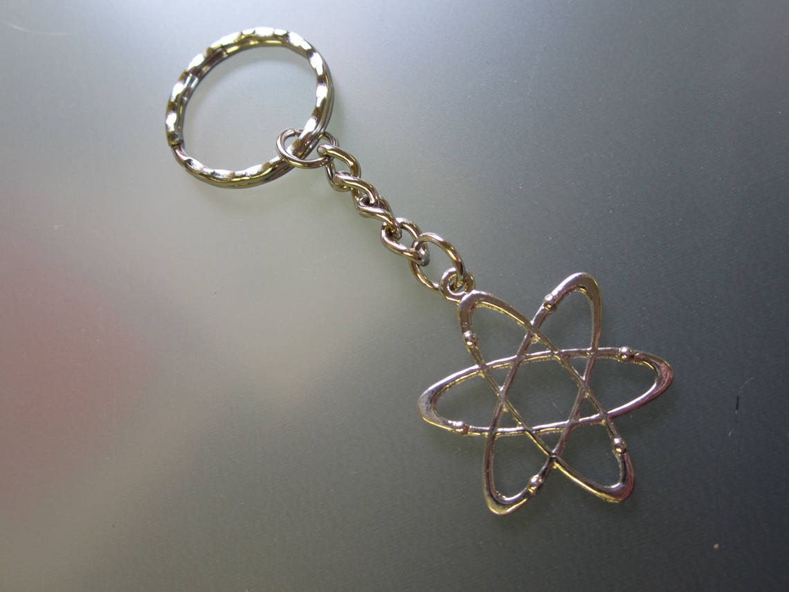Science Keyring, Science Key Ring, Science Key Charm, Atom Key Ring ...