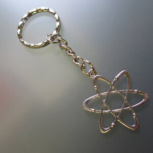 Science Keyring, Science Key Ring, Science Key Charm, Atom Key Ring ...