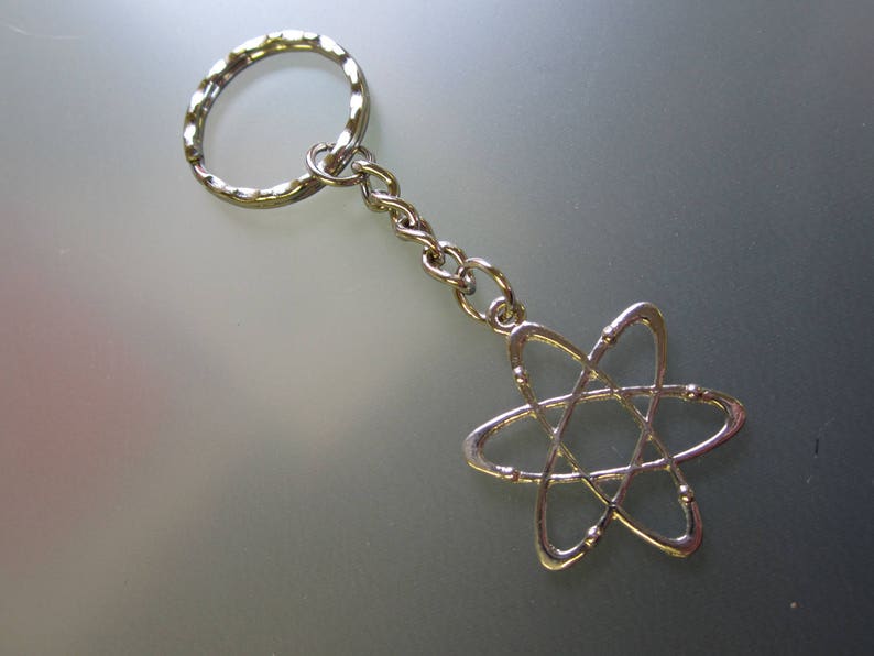 Science Keyring Science Key Ring Science Key Charm Atom Key - Etsy UK