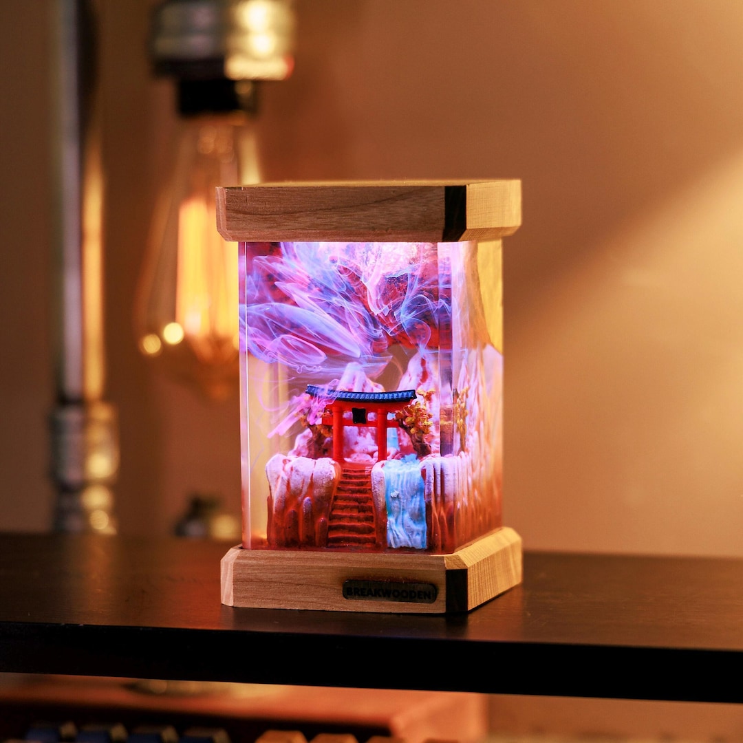 Torii Gate Resin Lamp, Japanese Landmark Art Night Light, Unique ...