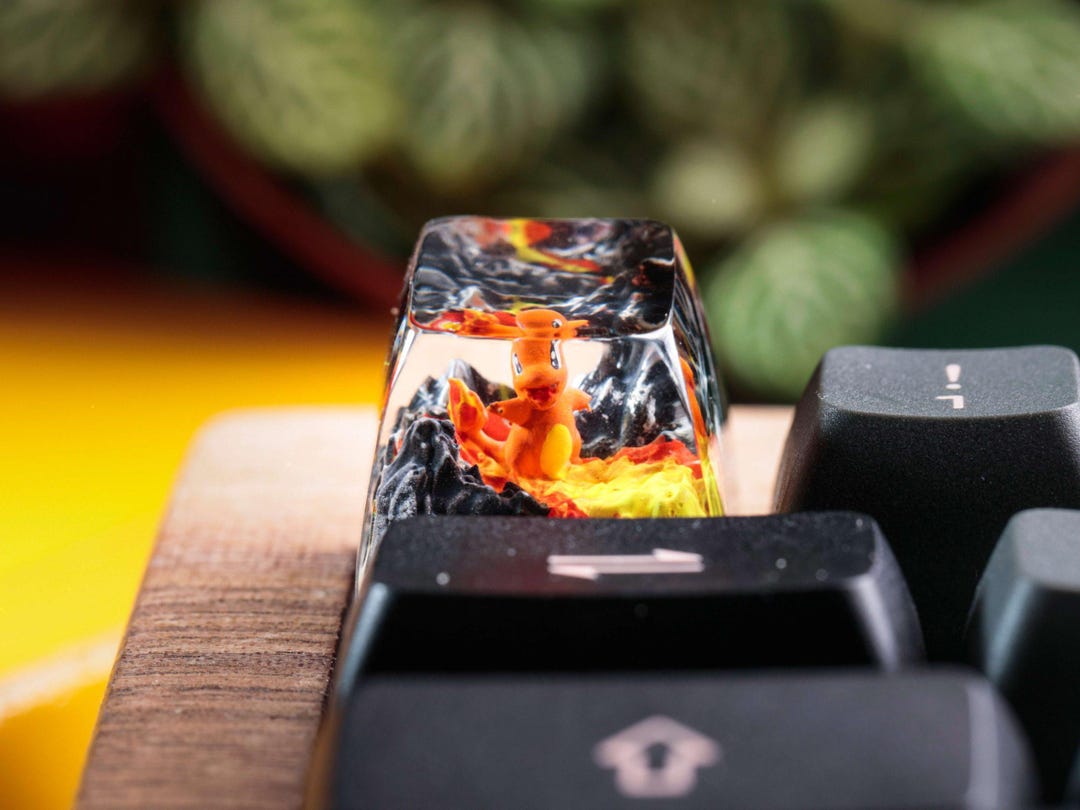 Charmander Pokemon Artisan Keycap, Custom Resin Keycap for Mechanical ...
