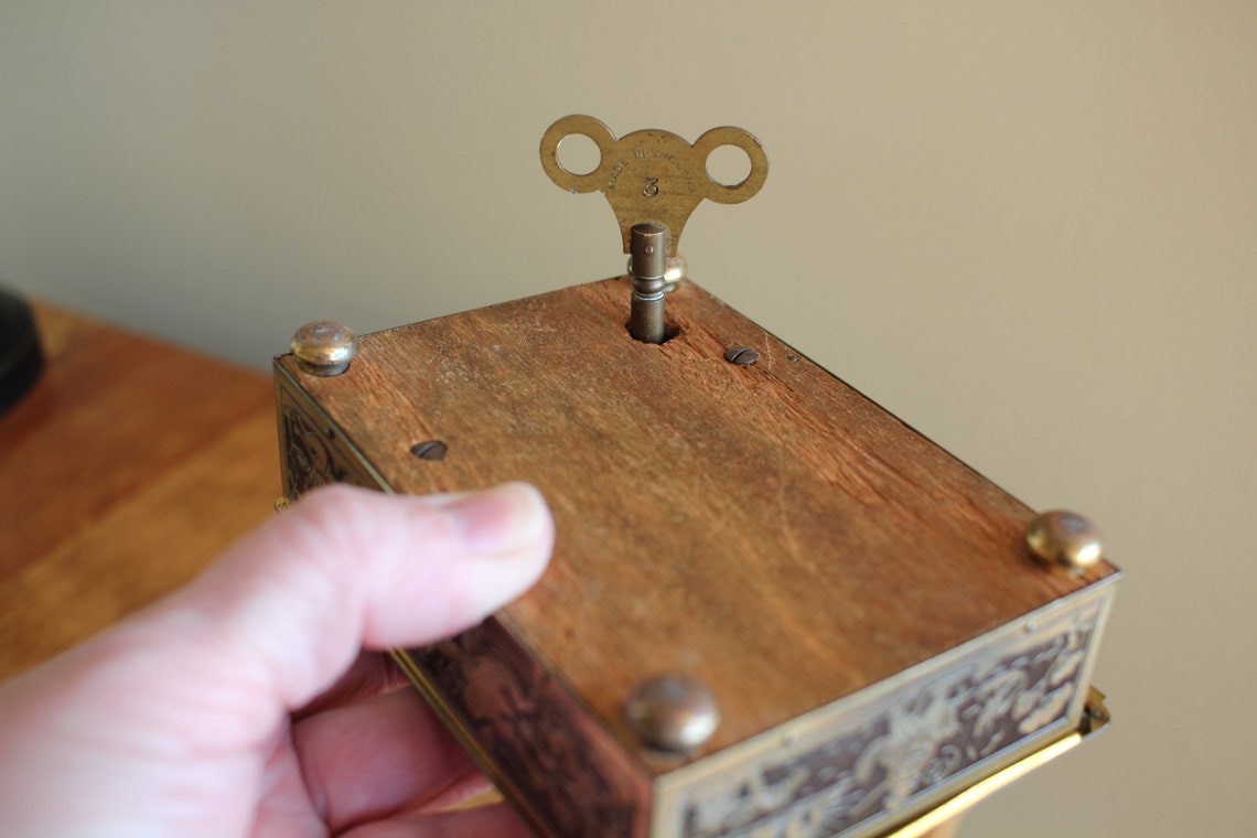 Antique Art Deco Exotic Brass Music Box Circa 1920's With - Etsy