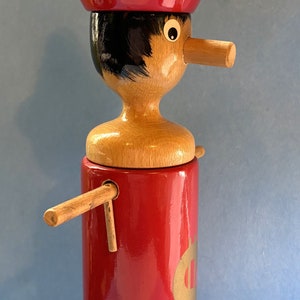 Vintage Wooden Pinocchio Coin Piggy Bank Made in Italy 12 Inches Tall ...