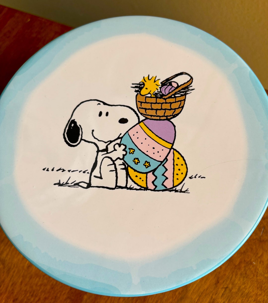 Peanuts Snoopy Woodstock Easter 7” Cake Dessert Stand Pedestal 2022 NEW ...