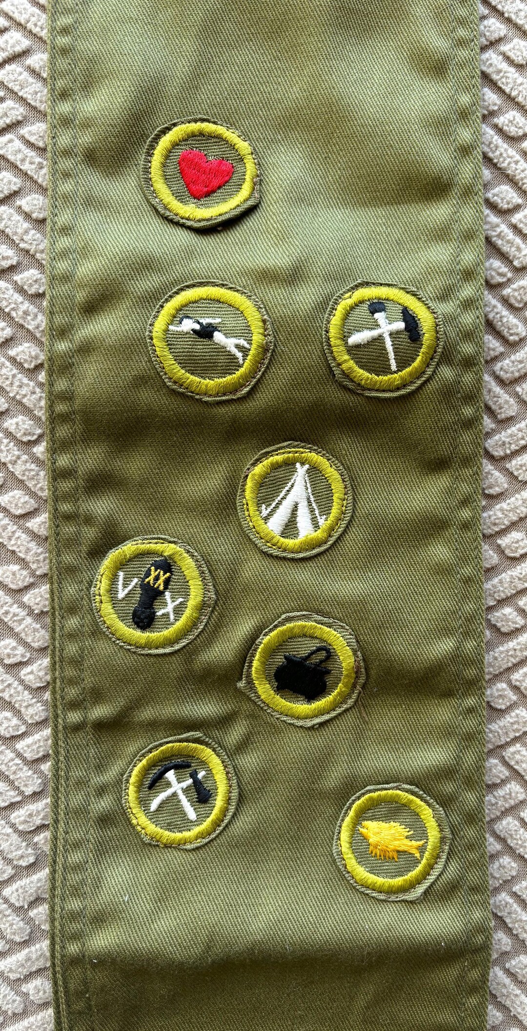 Vintage Boy Scouts of America Scout Merit Badge Sash With 8 Merit ...