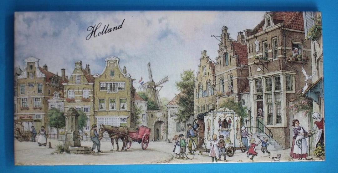 Vintage Large Royal Mosa Tile by Hannick Holland Scene 7.75" X 3.75" - Etsy