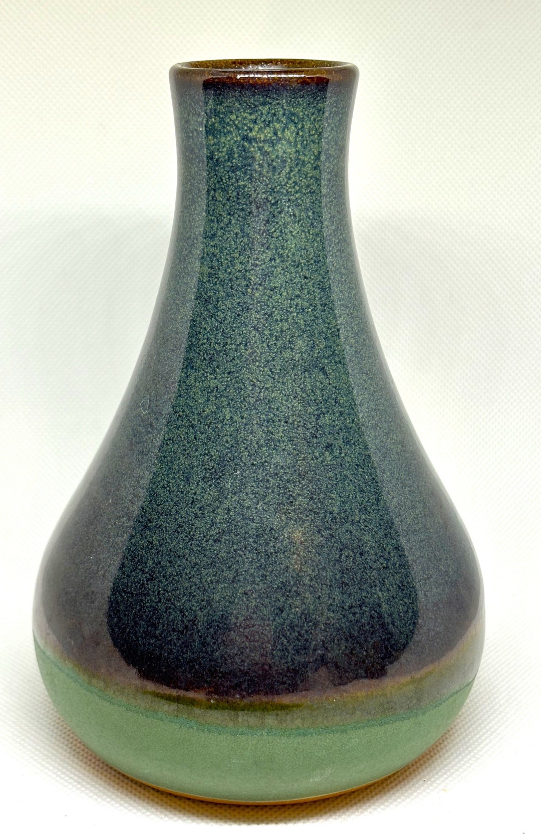Stunning Vintage Art Pottery Vase Stamped on Bottom Green/blue Glaze ...