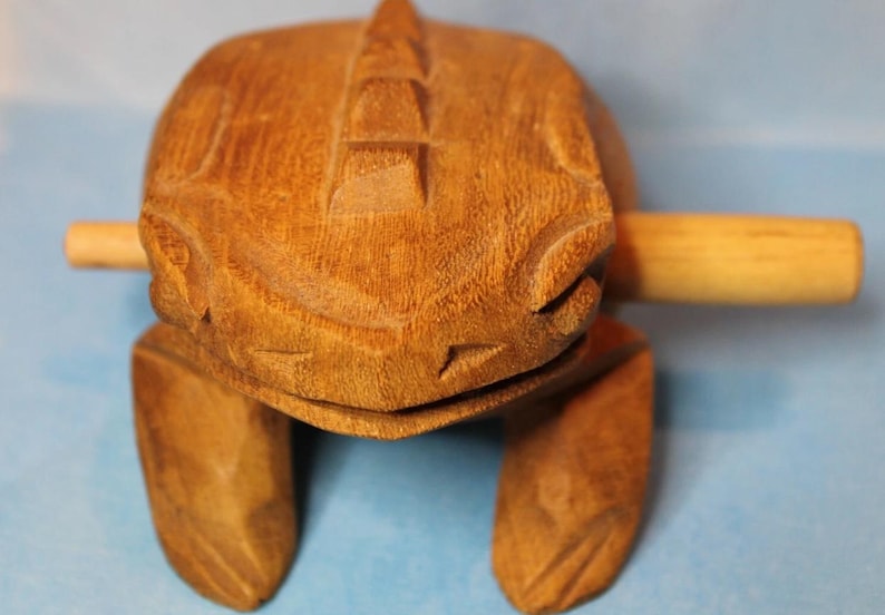 6 Inch Frog Guiro Rasp Musical Instrument Wood Frog Noise Maker - Etsy