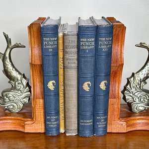 Brass Bookends With Wooden Stand -brass Chinese Dolphin Fish Dragon ...