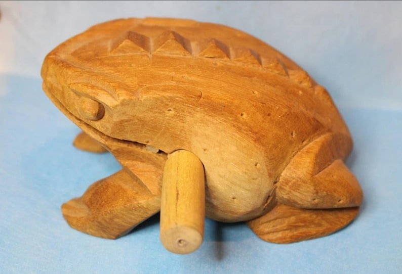 6 Inch Frog Guiro Rasp Musical Instrument Wood Frog Noise Maker - Etsy