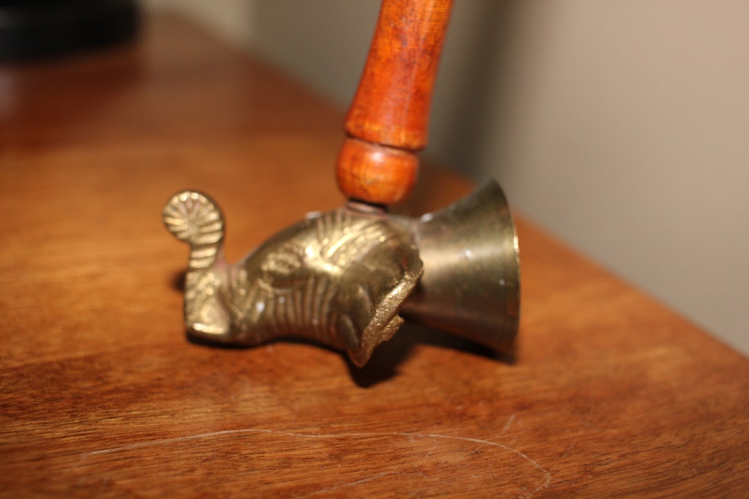 Vintage Elephant Head Trunk up Brass Candle Snuffer With Wood Handle - Etsy