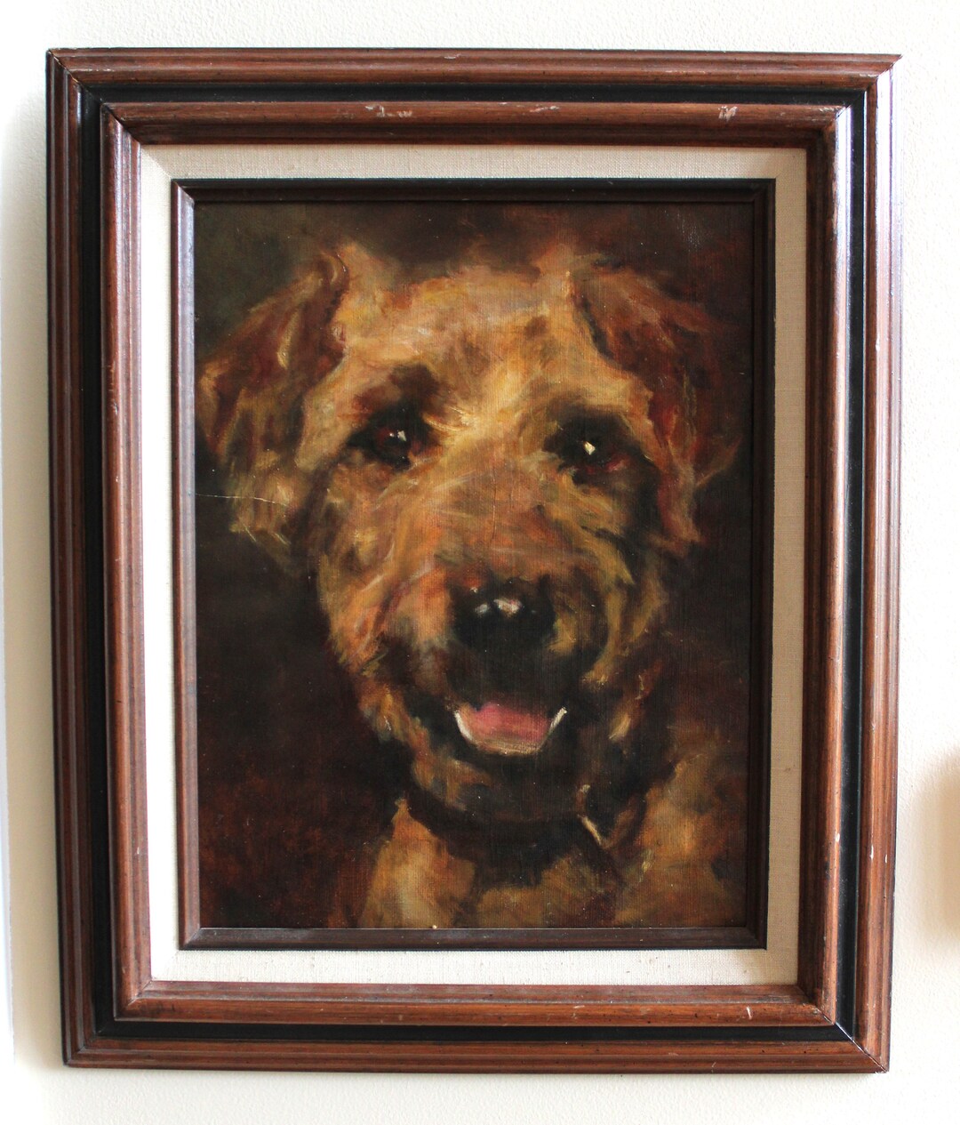 Vintage Signed F W Faux Oil Painting of Yorkshire Terrier Yorkie Dog - Etsy
