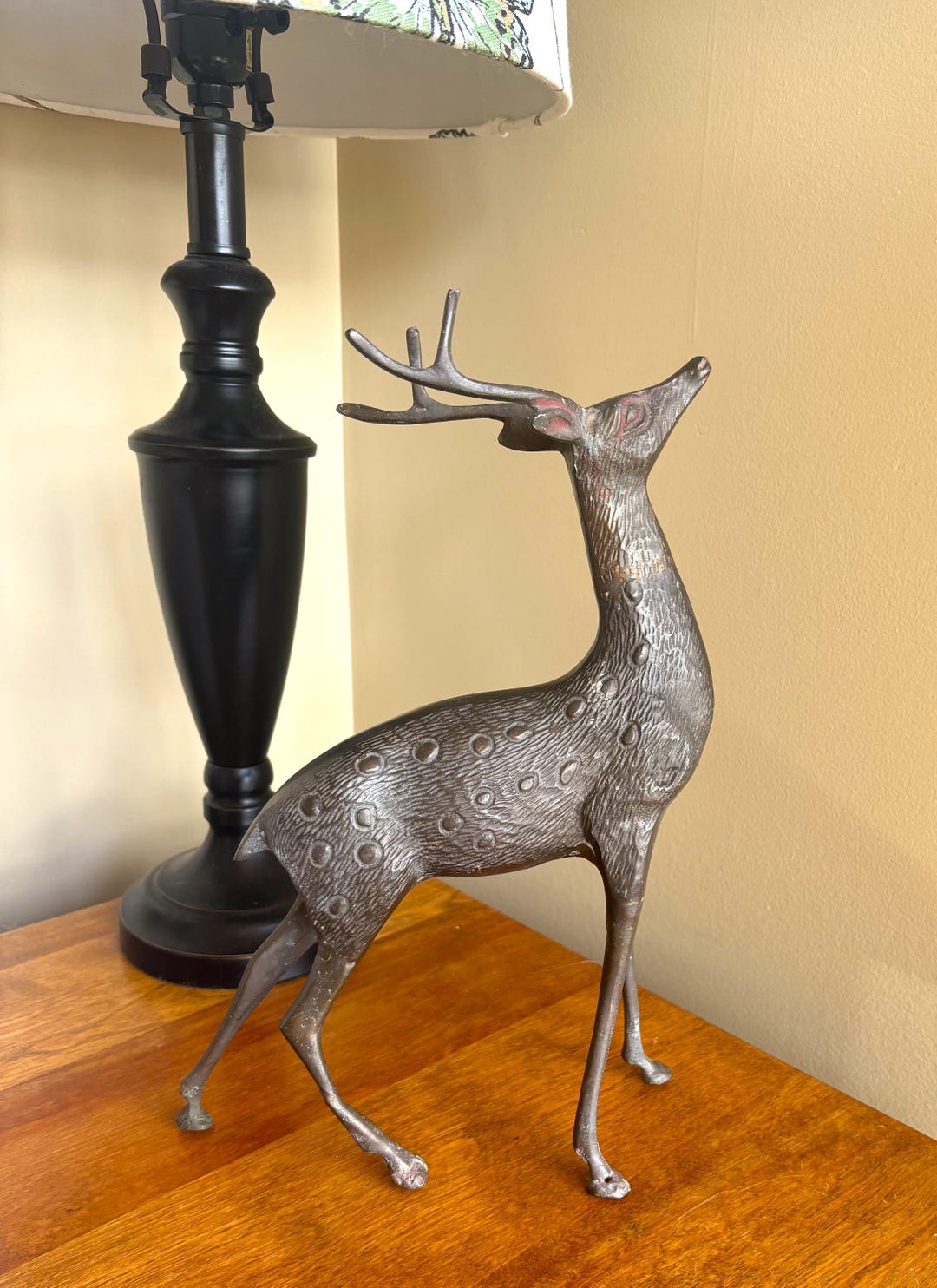 Vintage Large MCM Brass Reindeer Deer Bambi, Christmas Decor ...
