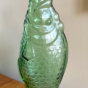 Vintage Italian Green Glass Fish Shaped Liquor / Wine Bottle 13" Tall ...
