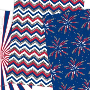 USA Digital Paper - United States Stars Stripes Patriotic Background ...