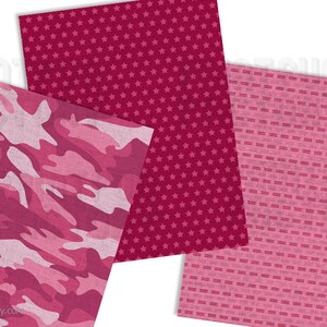 Camo Digital Paper - Pink Military Army Camouflage Pattern Fabric - 12 ...