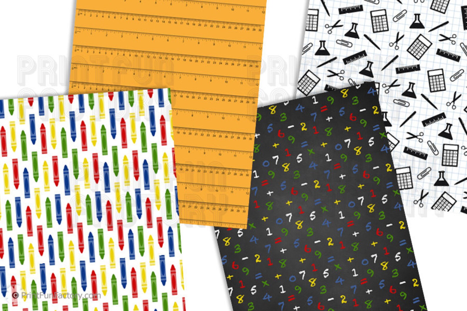 School Digital Paper Back to School Scrapbook Backgrounds - Etsy