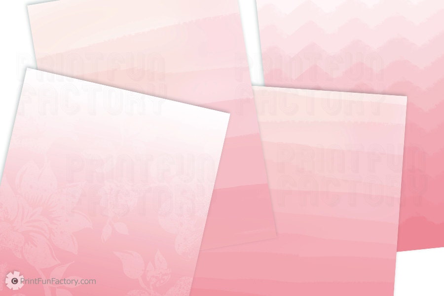 Ombre Digital Paper Coral and Peach Watercolor Backgrounds - Etsy